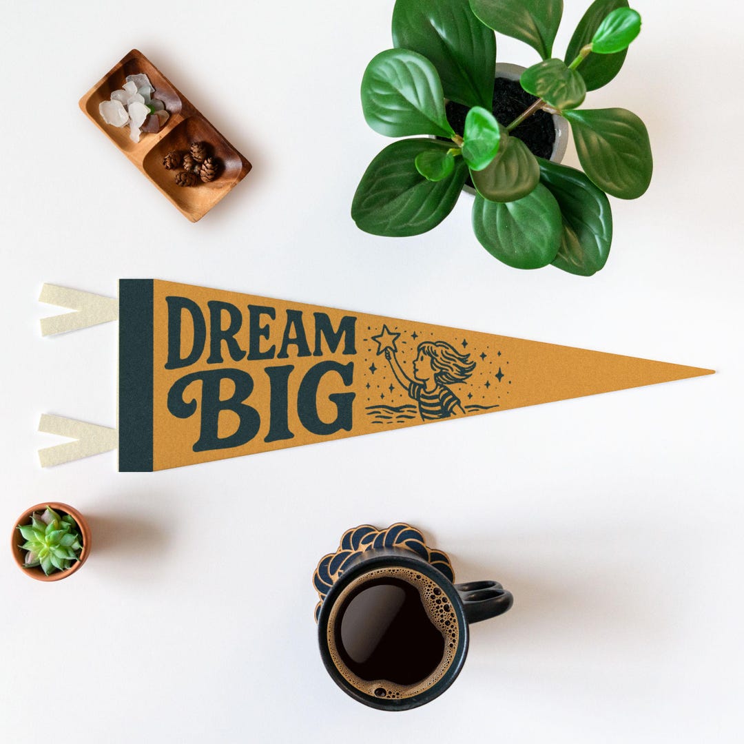 Dream Big Felt Pennant | Kids Room Wall Decor, Inspirational Nursery ...