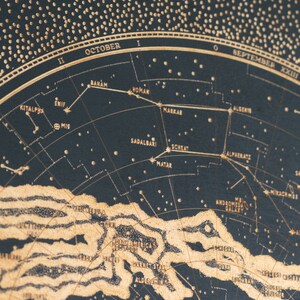 Northern Hemisphere Constellation Map Boreal Star Chart - Etsy