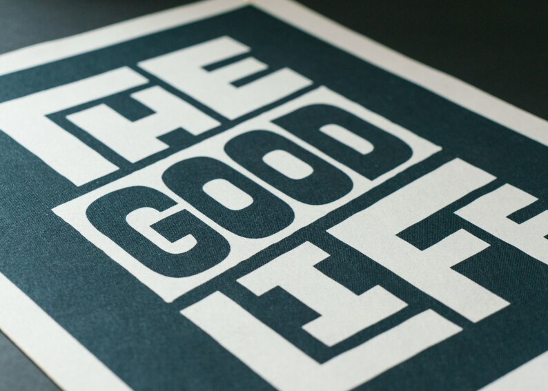 The Good Life Felt Poster Banner Inspirational Flag Design - Etsy