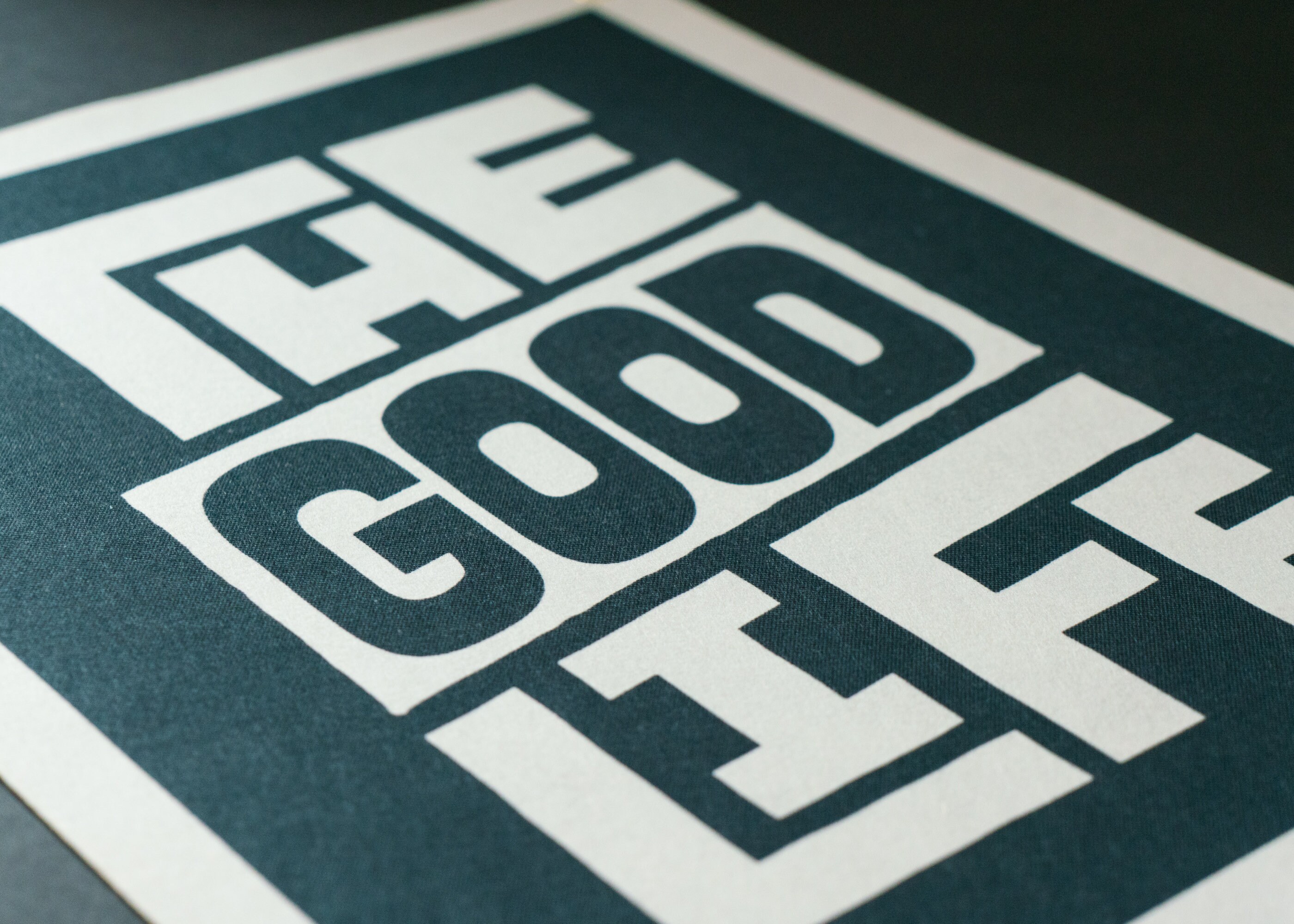 The Good Life Felt Poster Banner Inspirational Flag Design - Etsy
