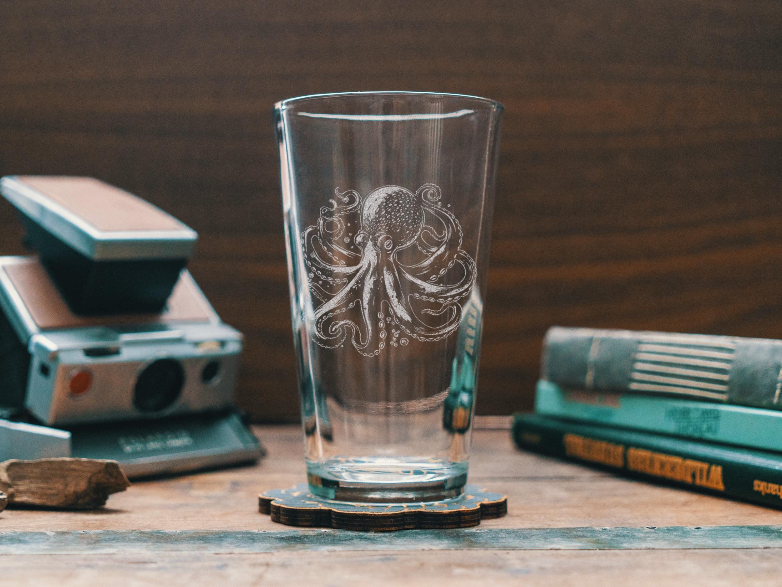Octopus Glasses | Personalized Ocean Sea Creature Whiskey, Wine & Beer ...