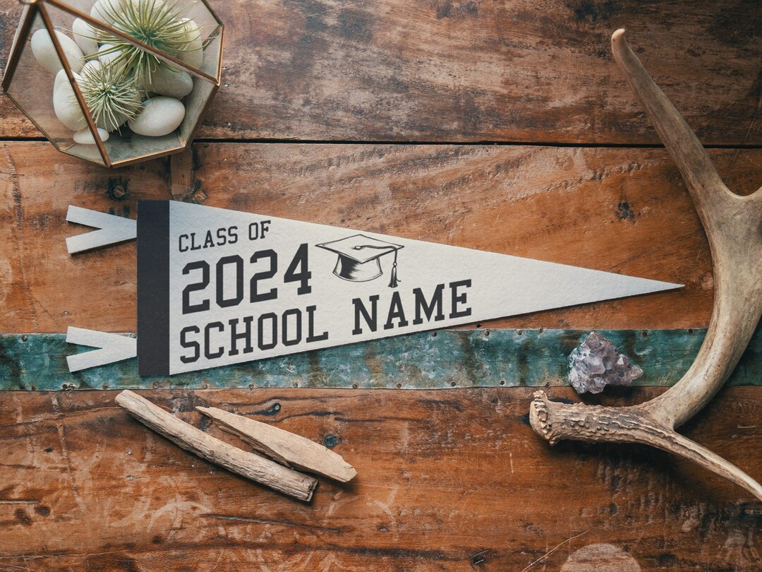 Custom Class of Gift Felt Pennant | Personalized Graduation Photo Prop ...