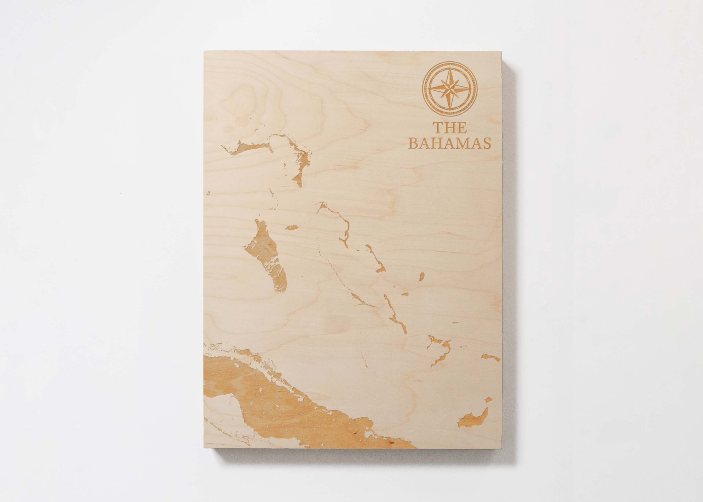 Bahamas Map Engraved Wood Coastal Chart Wall Art Sign Beach | Etsy