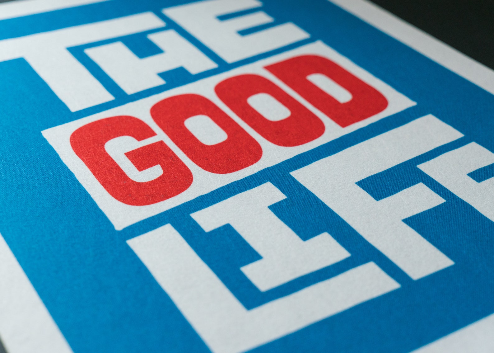 The Good Life Felt Poster Banner Inspirational Flag Design - Etsy