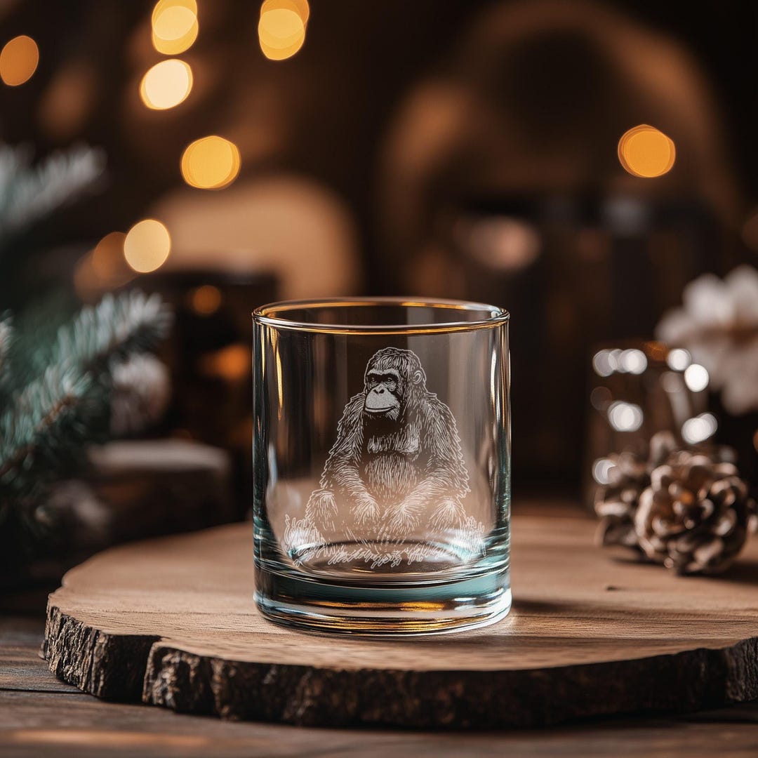 Orangutan Glasses | Jungle Animal Themed Personalized Whiskey, Wine ...