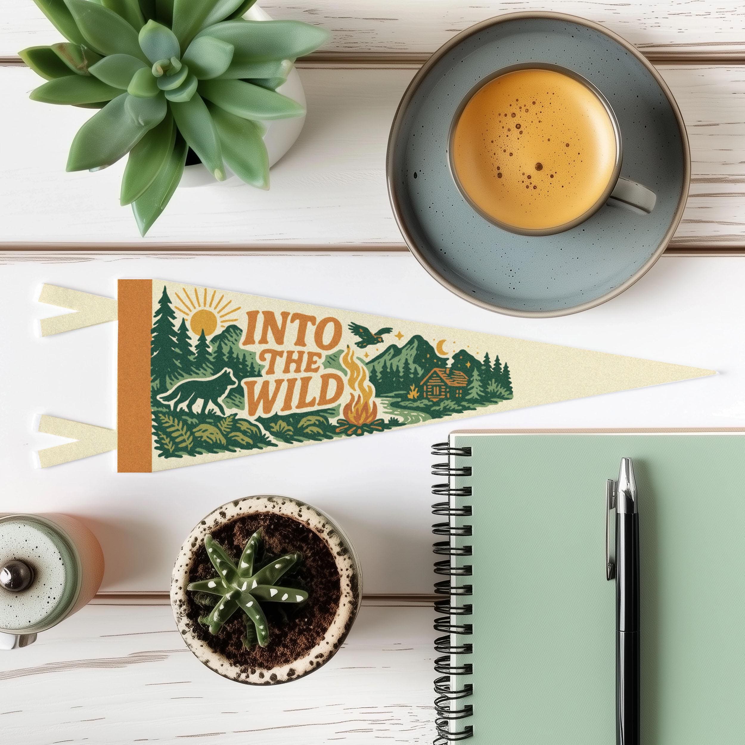 Into the Wild Felt Pennant | Cabin in the Woods Decor, Adventure Wall ...