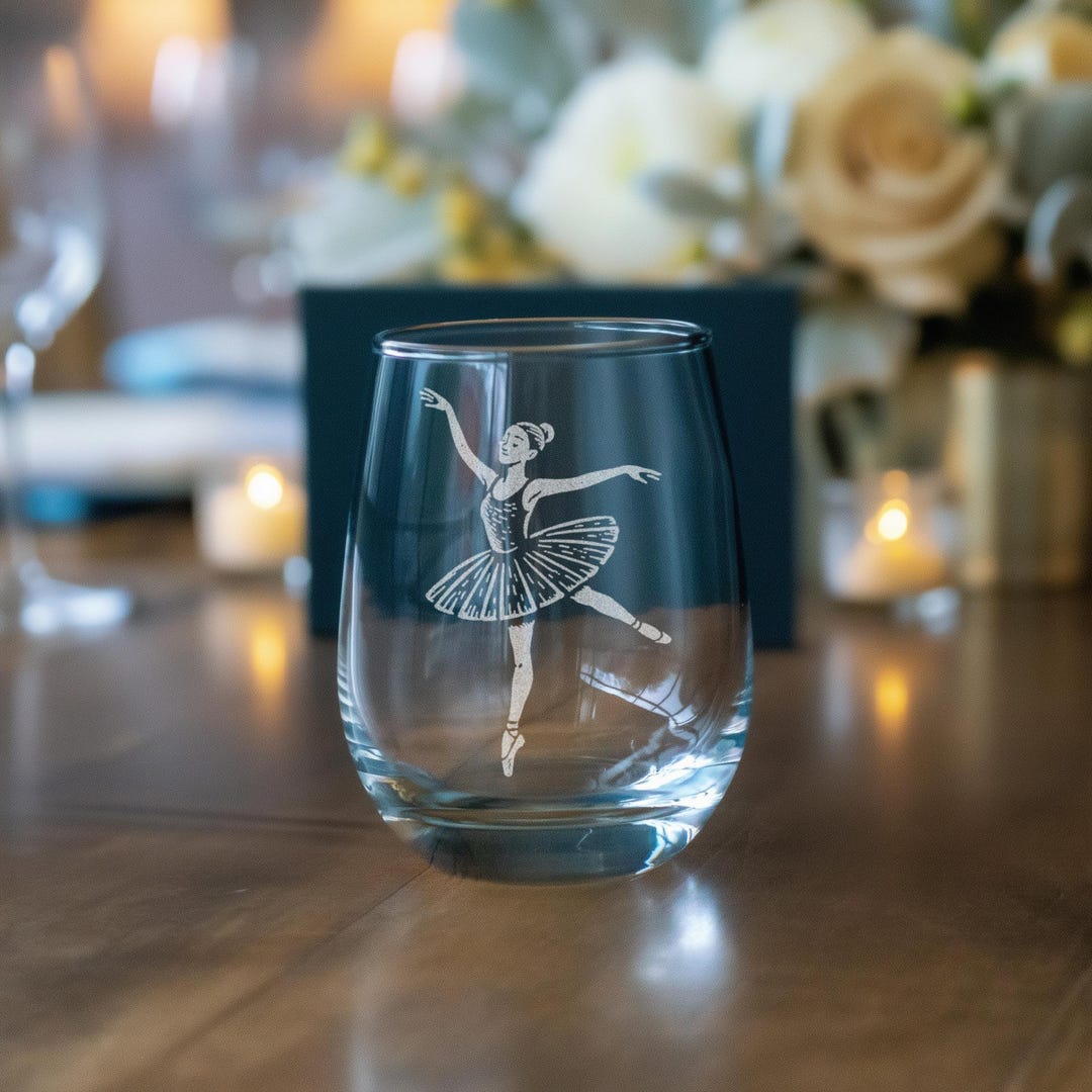 Ballerina Glasses | Etched Whiskey, Wine, Pint & Beer Can Glassware ...