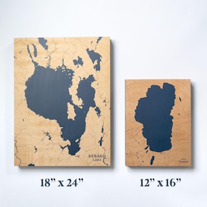 Kaw Lake Oklahoma | Custom Lake Map Home Decor, Personalized Lake House ...