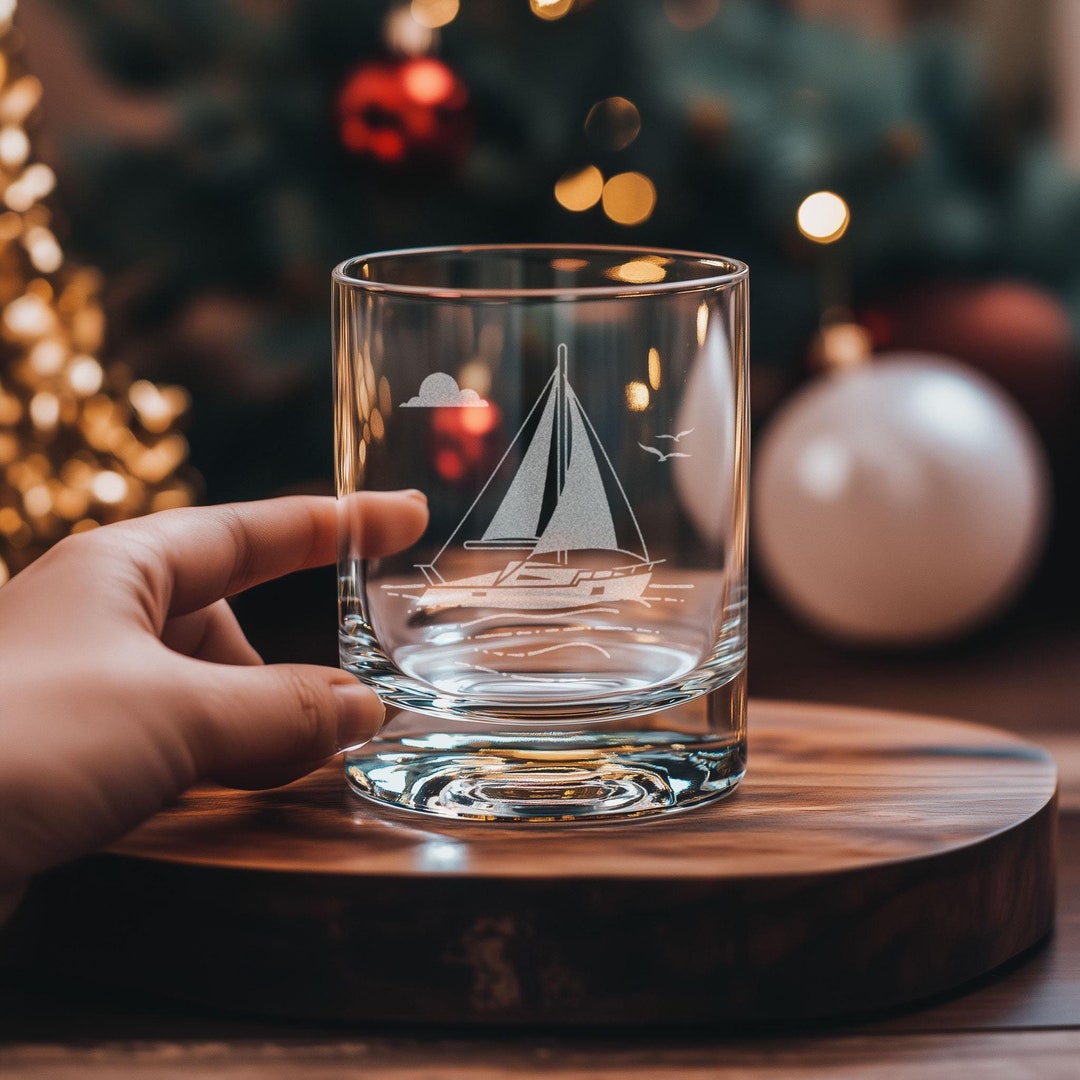 Sailboat Scene Glasses | Personalized Beer, Cocktail, Whiskey, Wine ...