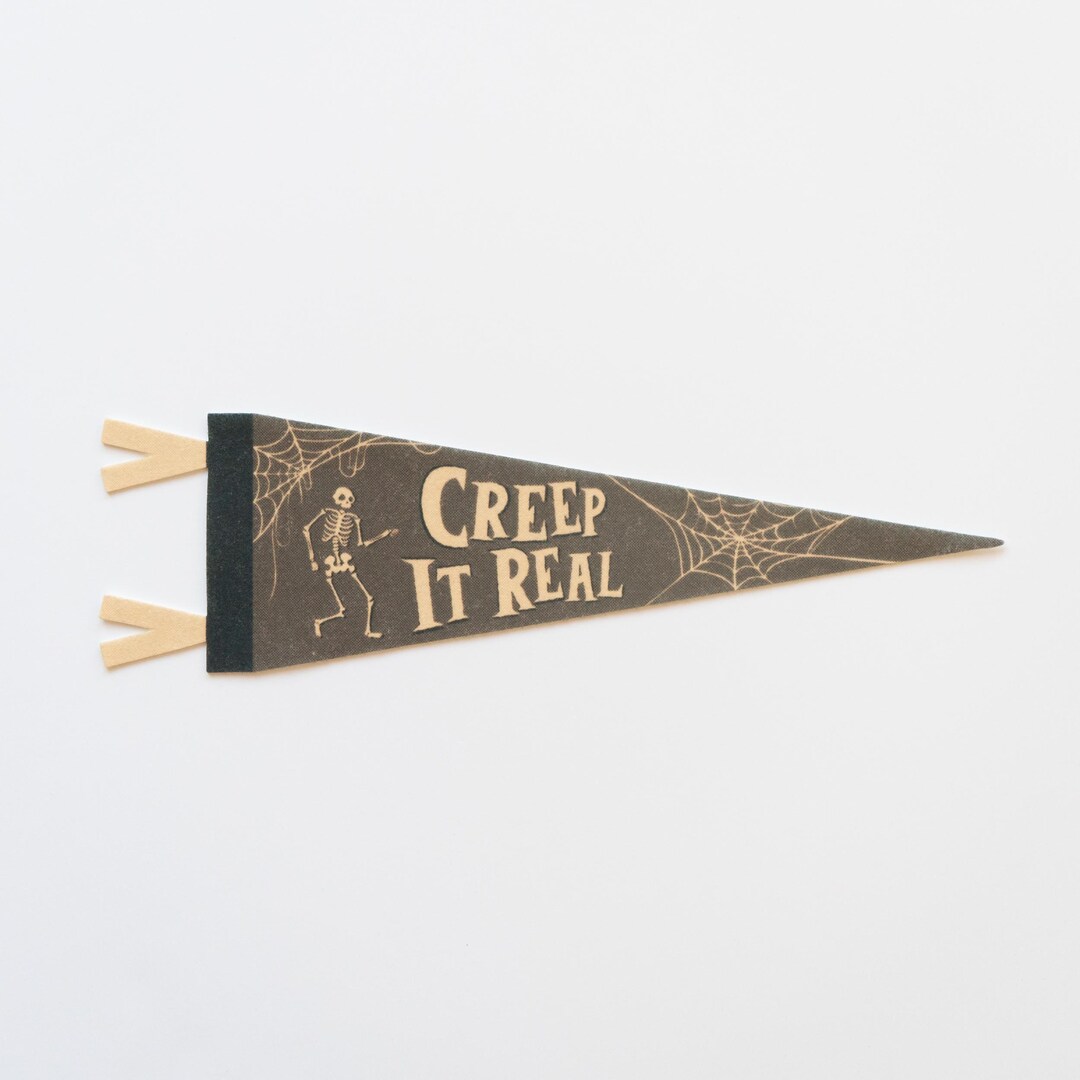 Creep It Real Felt Pennant | Spooky Season Banner, Halloween Vibes ...