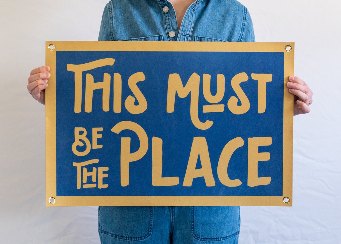 This Must Be the Place Felt Poster Banner Talking Heads - Etsy