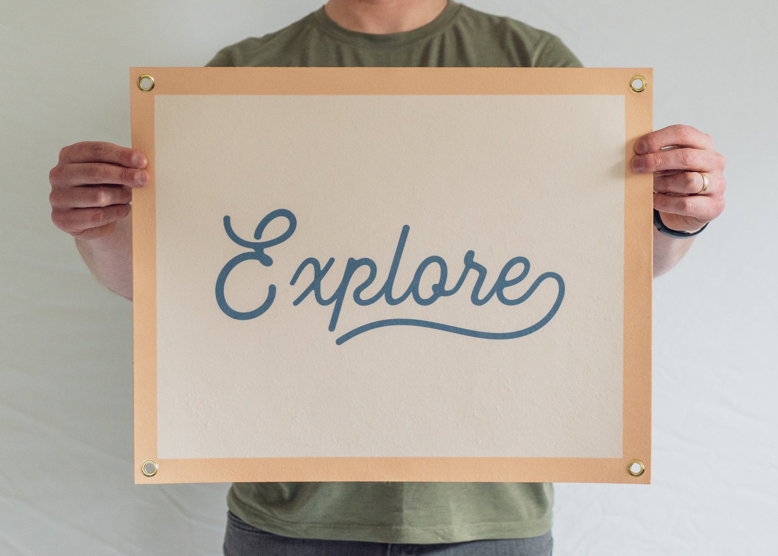 Explore Felt Poster Banner Inspirational Hiker Outdoor - Etsy