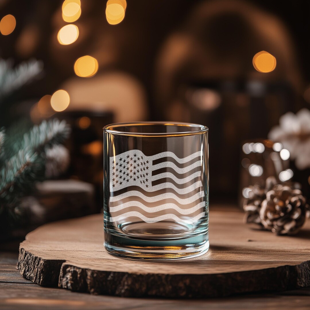 American Flag Glasses | United States of American Themed Whiskey, Wine ...