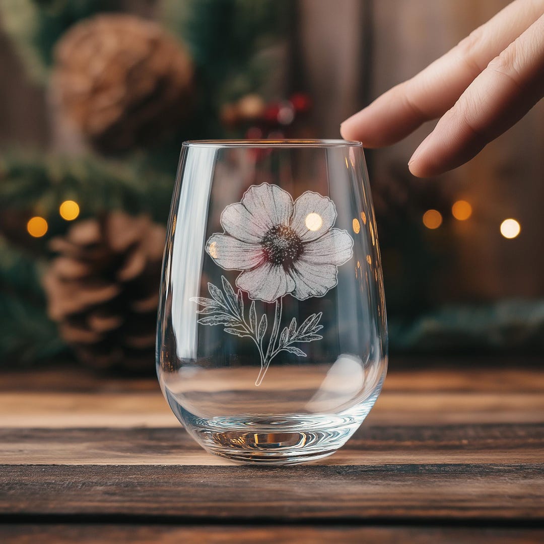 Cosmos Flower Glasses | Floral Themed Whiskey, Wine & Beer Glassware ...
