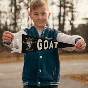 The G.O.A.T Greatest of All Time Felt Pennant | Vintage Sports Banner ...