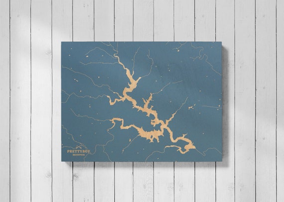 Prettyboy Reservoir Maryland Engraved Map Art Cabin Print - Etsy UK