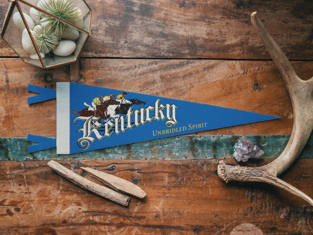 Kentucky Felt Pennant Vintage Handcrafted Bluegrass Home Decor ...