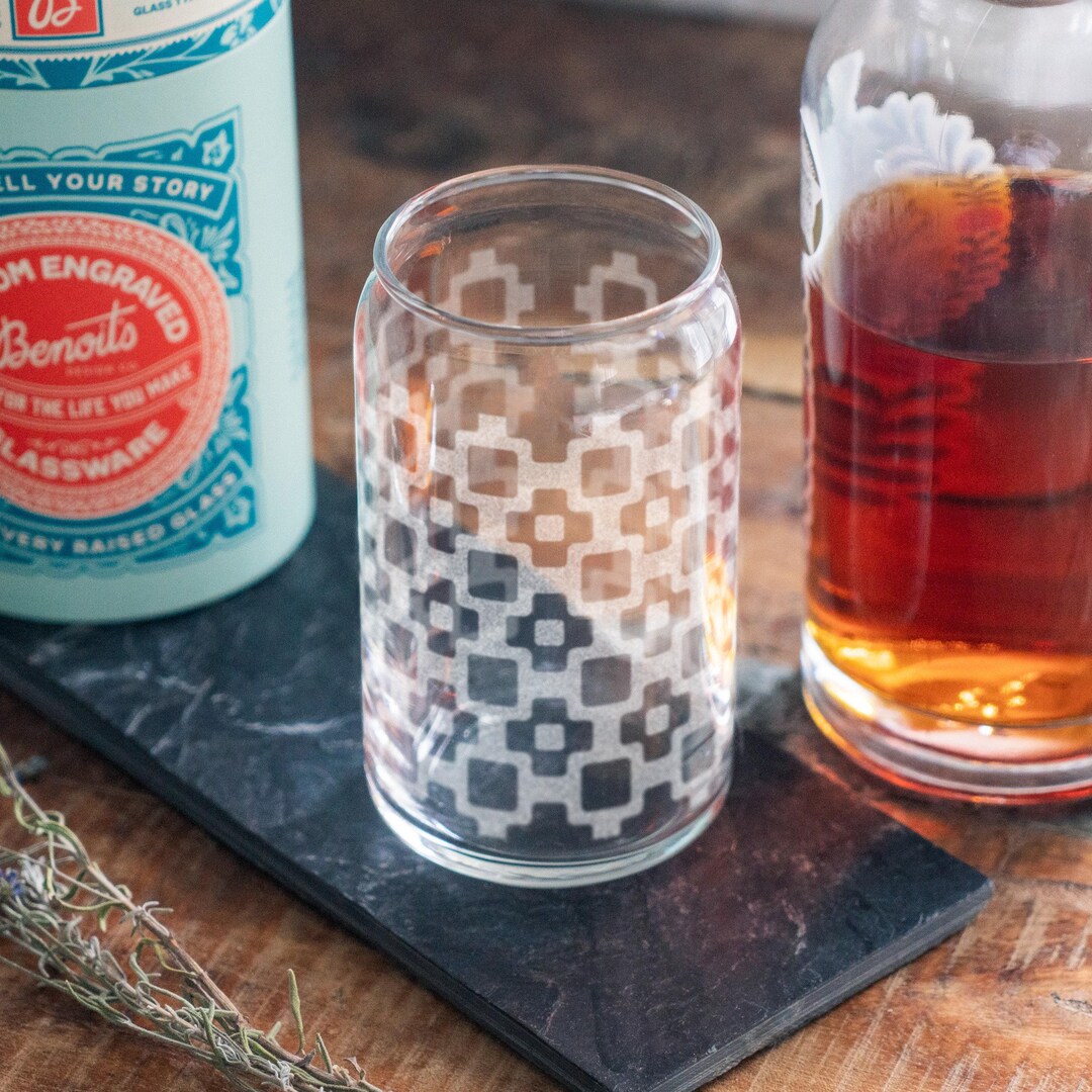 Mid Century Modern Geometric Glasses | Custom Glassware for Beer ...