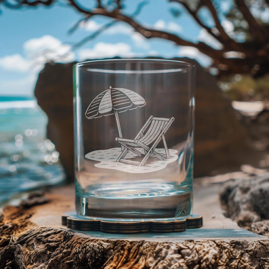 Beach Chair Glasses | Personalized Engraved Glassware for Beer, Whiskey ...