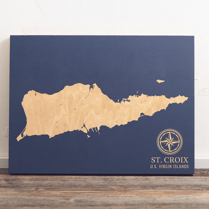 St Croix Map - Etsy