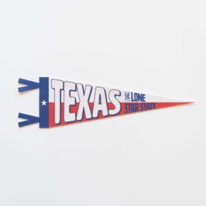 Texas Felt Pennant the Lone Star State Banner Poster. Vintage State ...