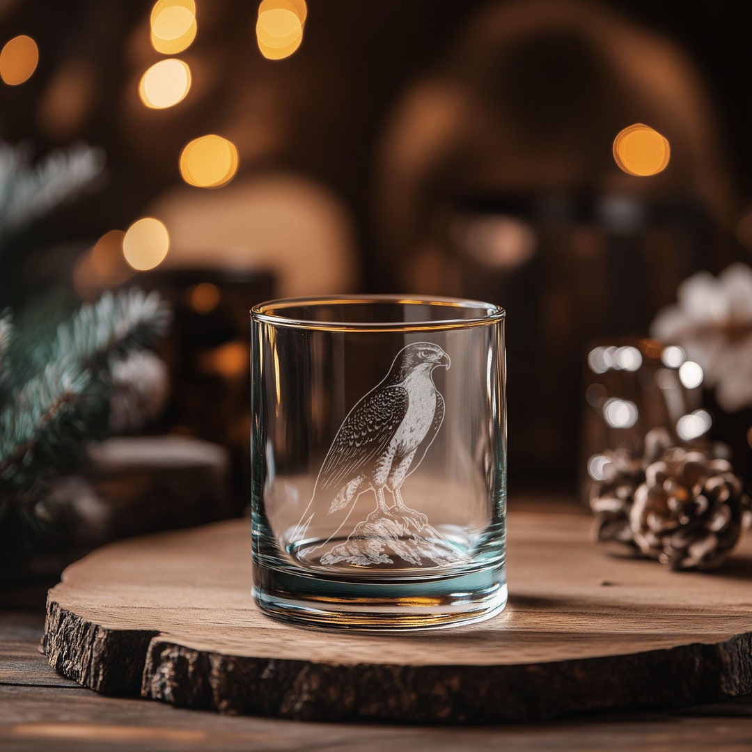 Hawk Glasses Birding Personalized Whiskey, Wine & Beer Glassware ...