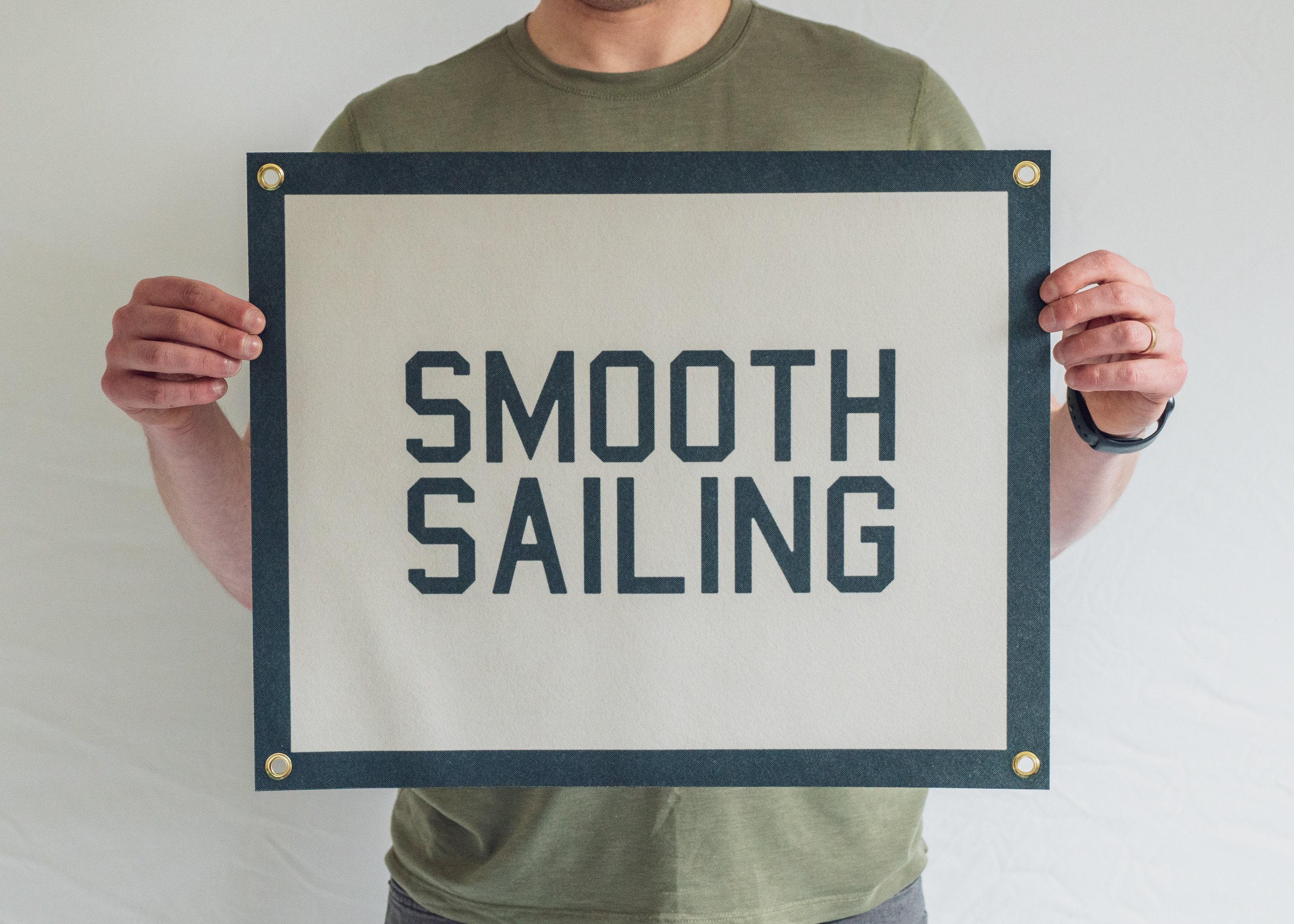 Smooth Sailing Felt Poster Banner | Boating Inspired Wall Art Gift ...