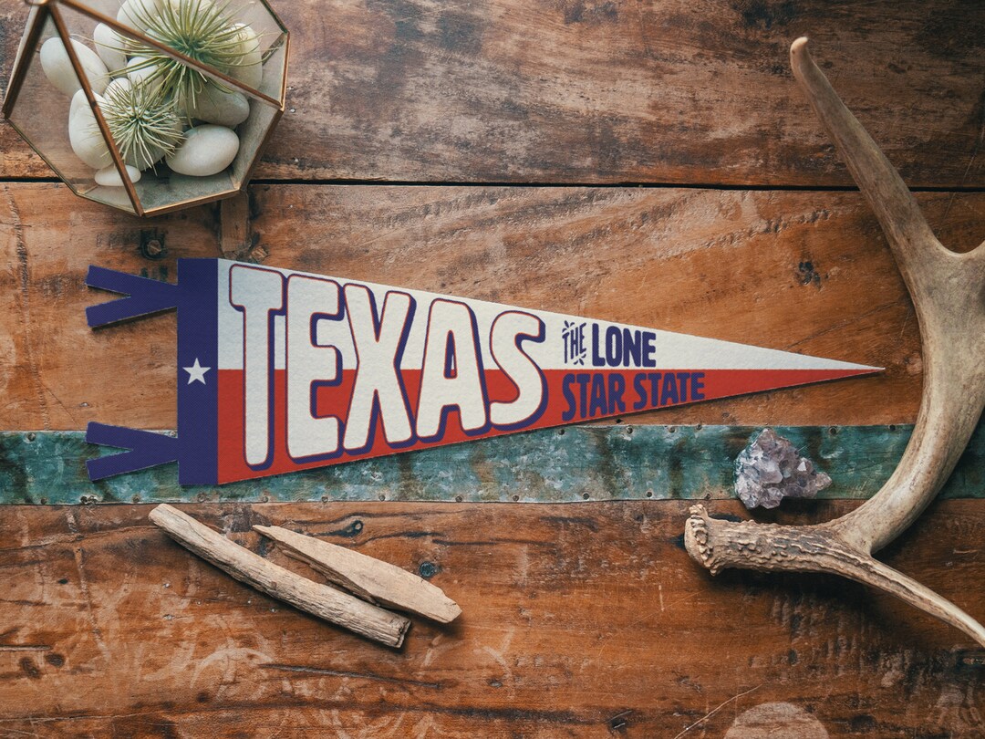 Texas Felt Pennant the Lone Star State Banner Poster. Vintage State ...