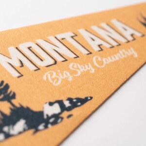 Montana Felt Pennant | Big Sky Country State Banner Poster. Vintage ...