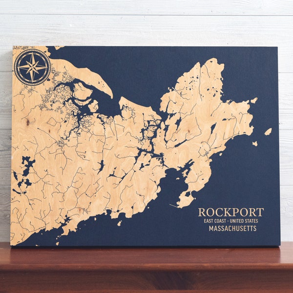 Map of Rockport Massachusetts - Etsy