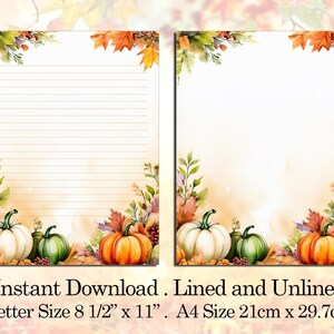 Thanksgiving Harvest Printable Stationery. Digital Download (letter and ...