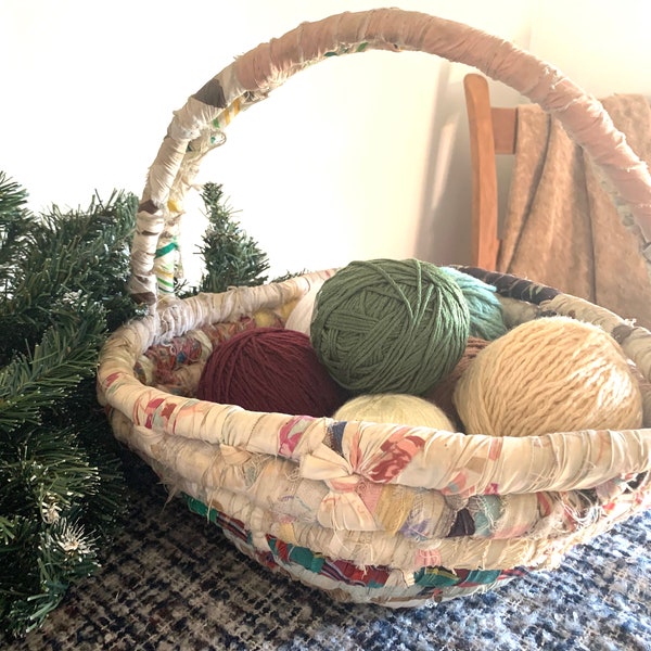 Coiled Fabric Basket - Etsy