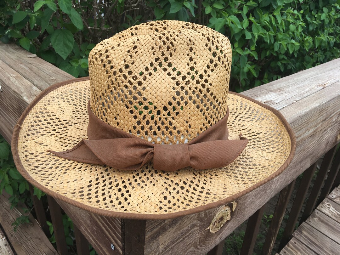 Ladies Western Straw Hat, Happy Cappers, - Etsy