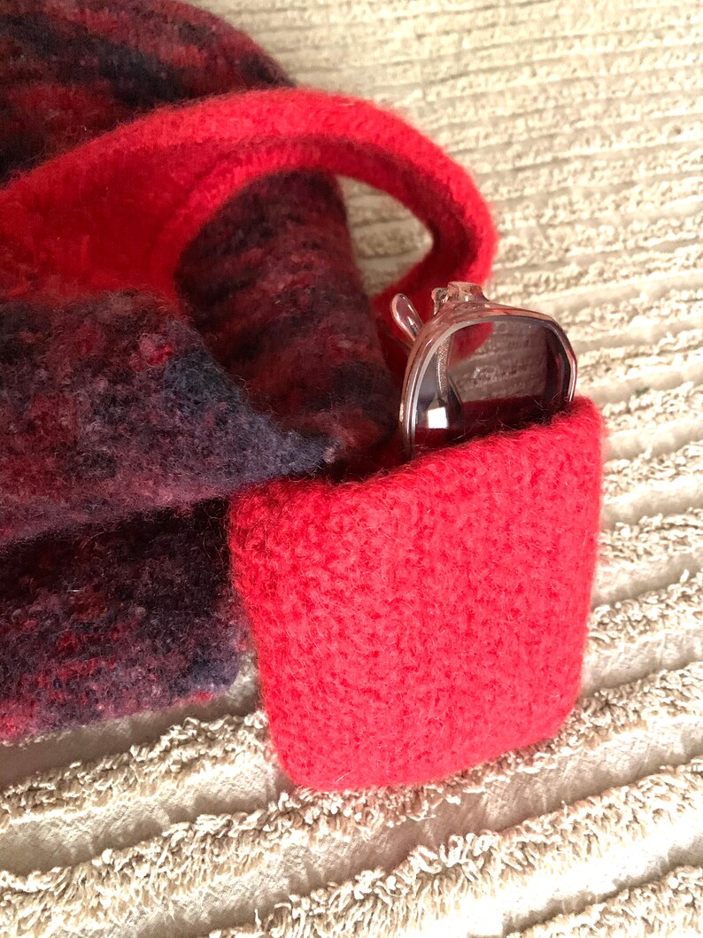 Red Felted Wool Shoulder Bag - Etsy