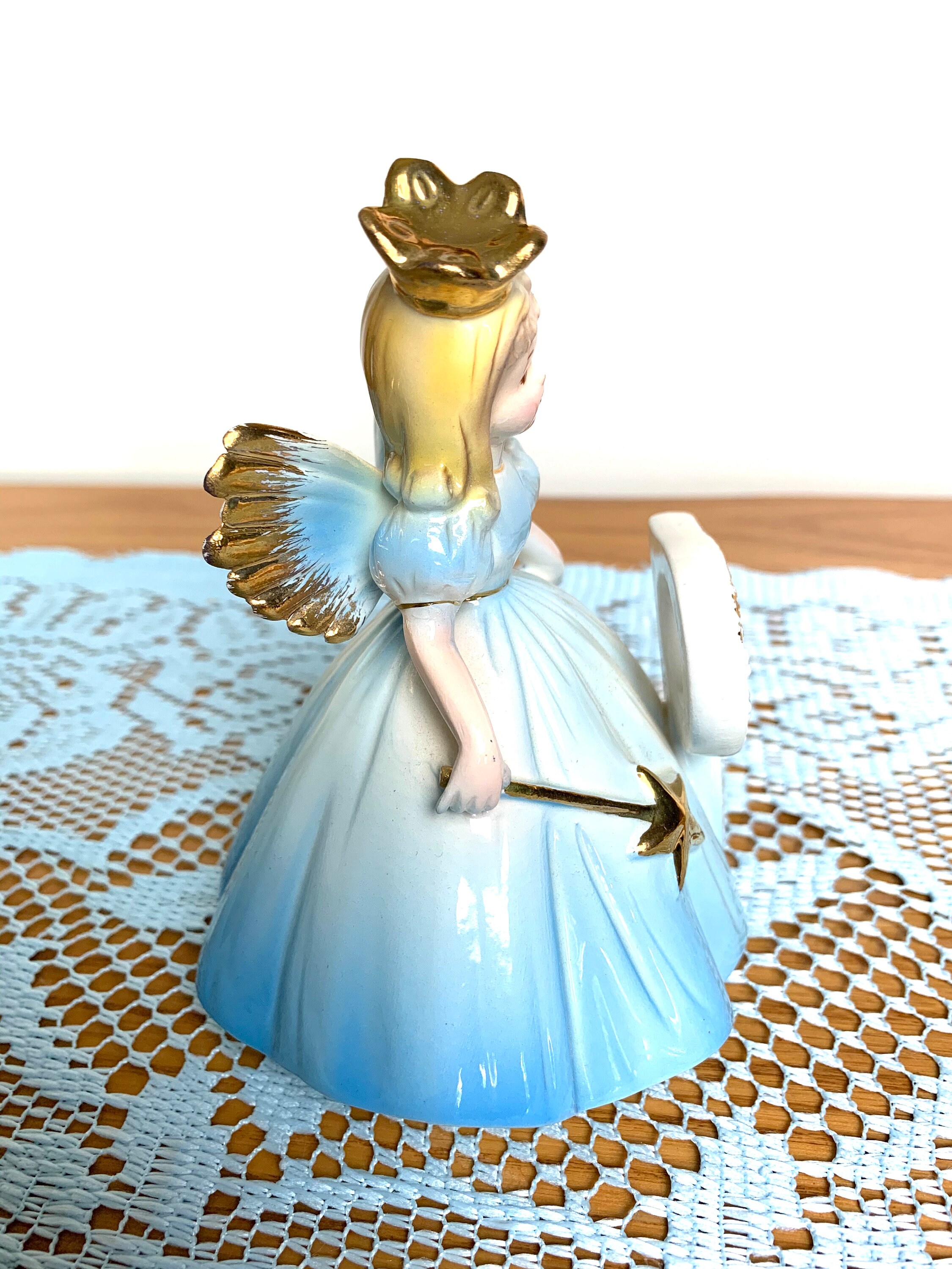Vintage Blue Princess Angel 9th Birthday Figurine Josef - Etsy