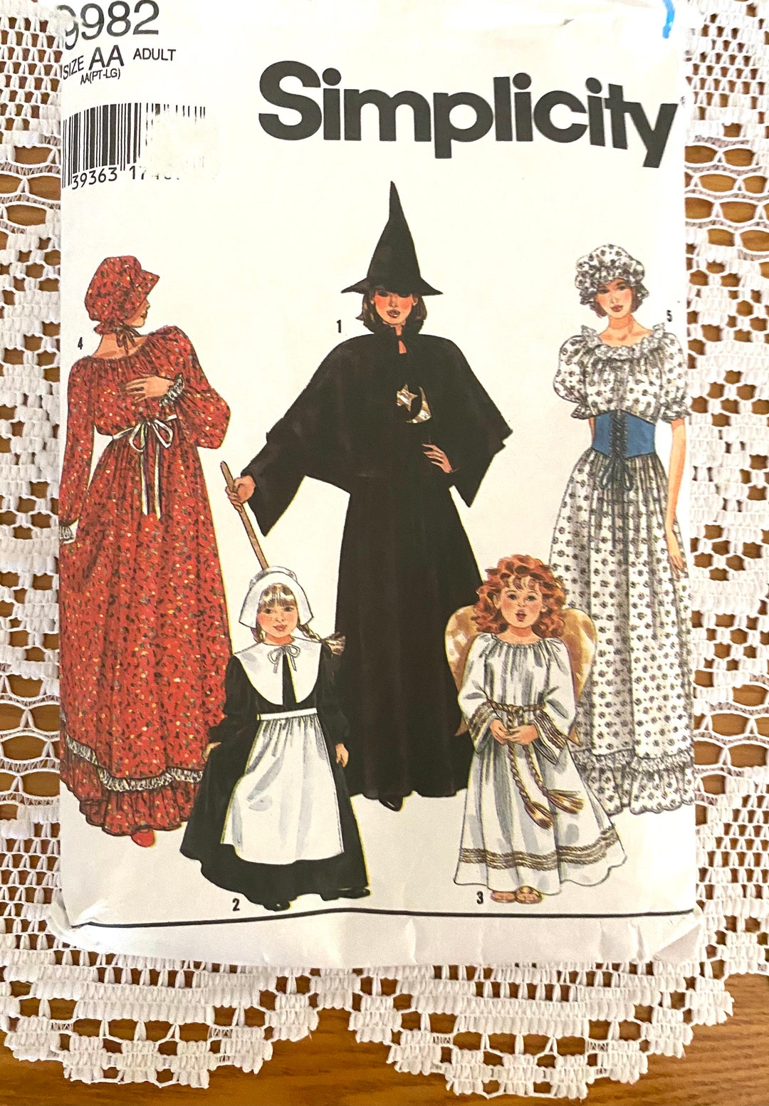 Simplicity Costume Pattern 9982 From 1995, Adult Sizes S-L - Etsy