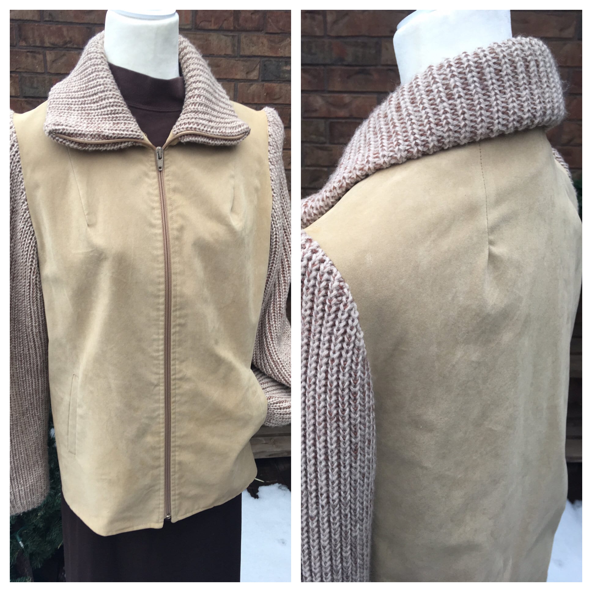 Vintage Ladies Suede Sweater Jacket Size 10 | Etsy