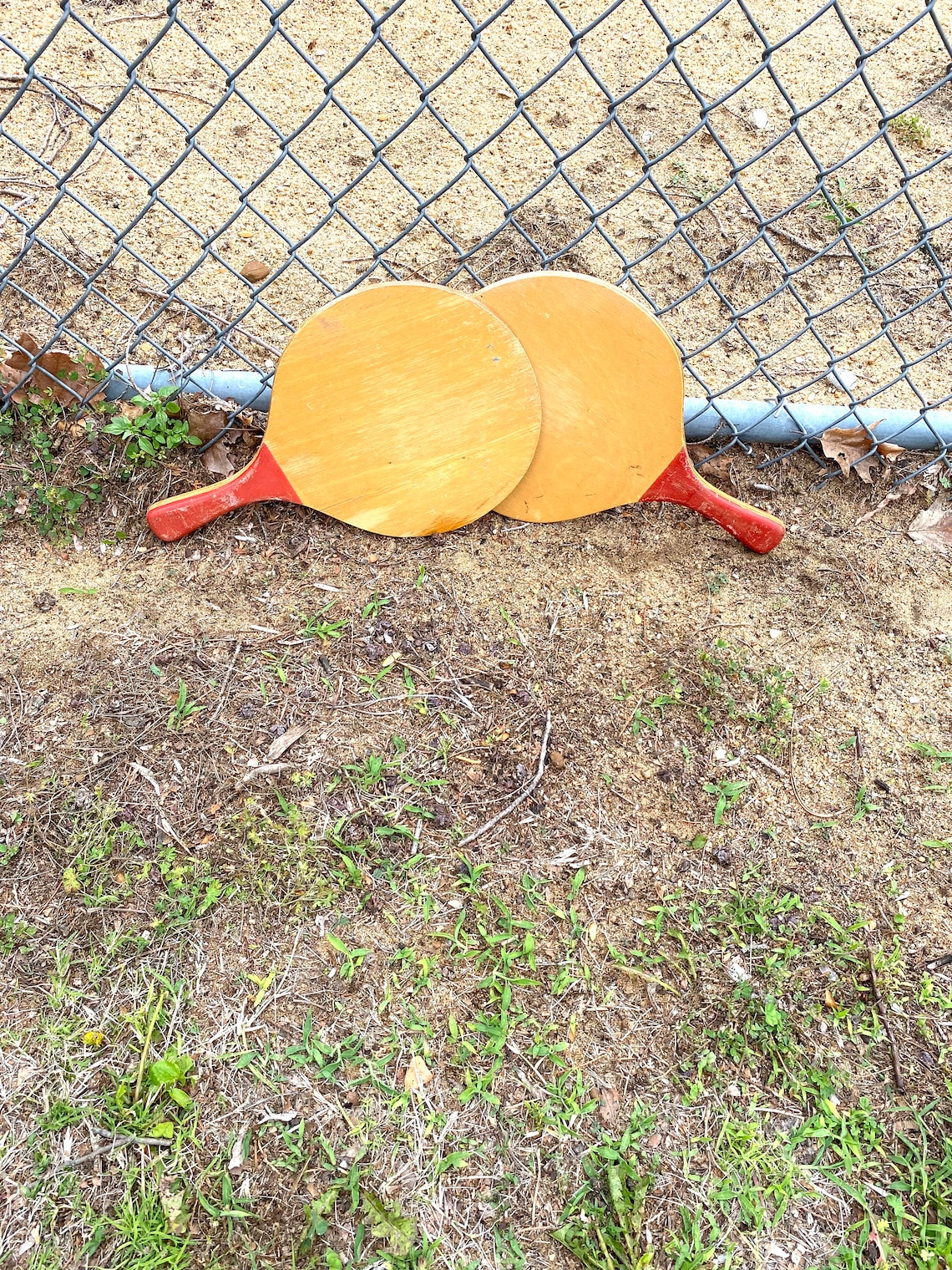 Vintage Beach Ball Paddles Set of Two - Etsy