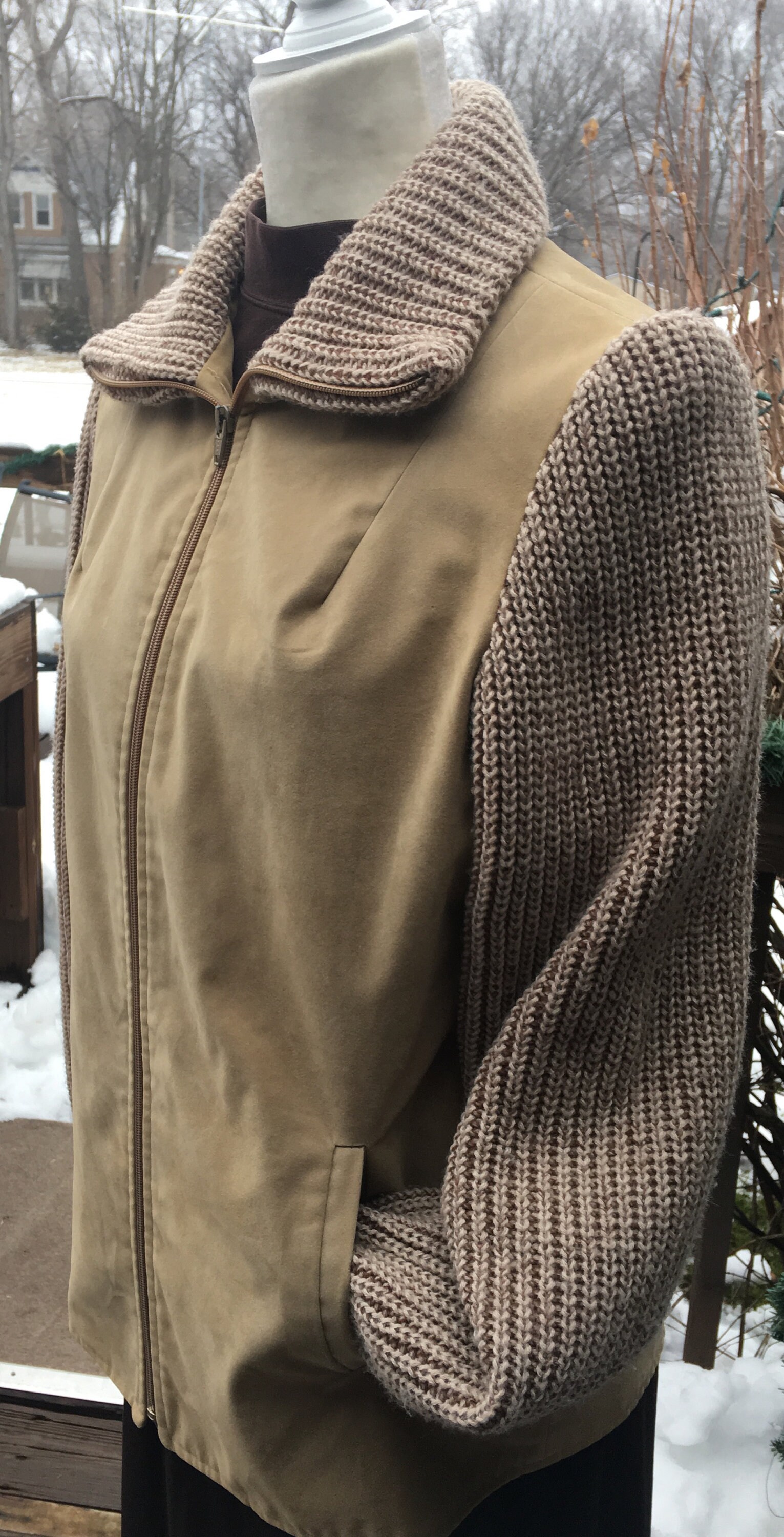 Vintage Ladies Suede Sweater Jacket Size 10 - Etsy