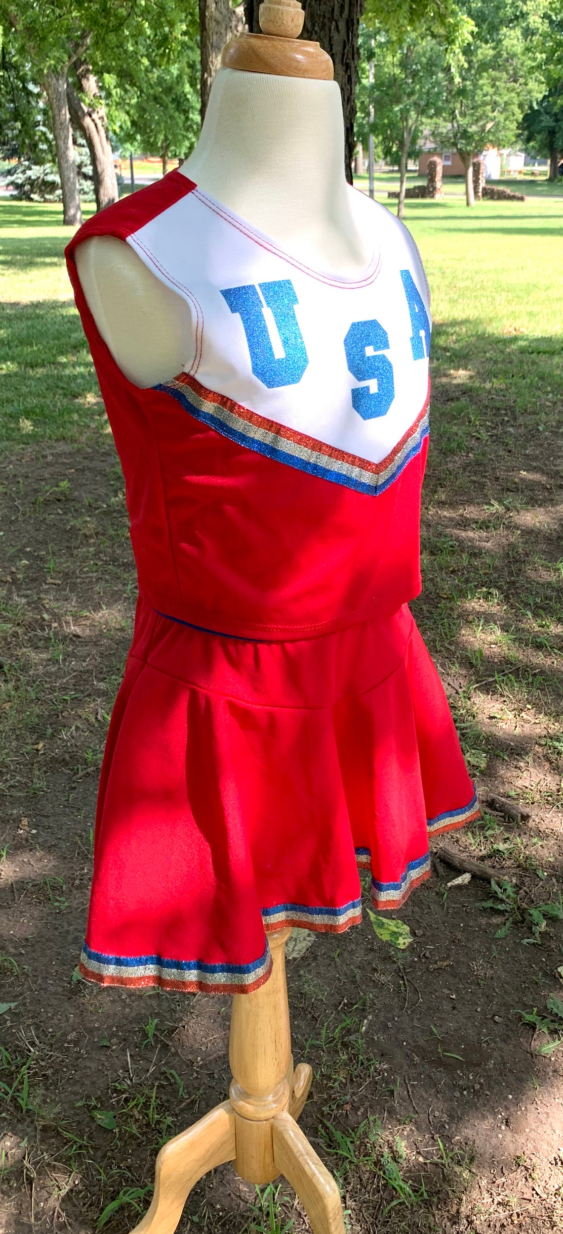 Vintage USA Cheerleader/baton Twirler Costume Girl's Size | Etsy