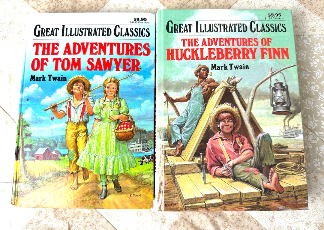 Great Illustrated Classics, "tom Sawyer" and "huckleberry Finn" - Etsy