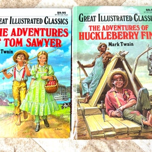 Great Illustrated Classics, "tom Sawyer" and "huckleberry Finn" - Etsy