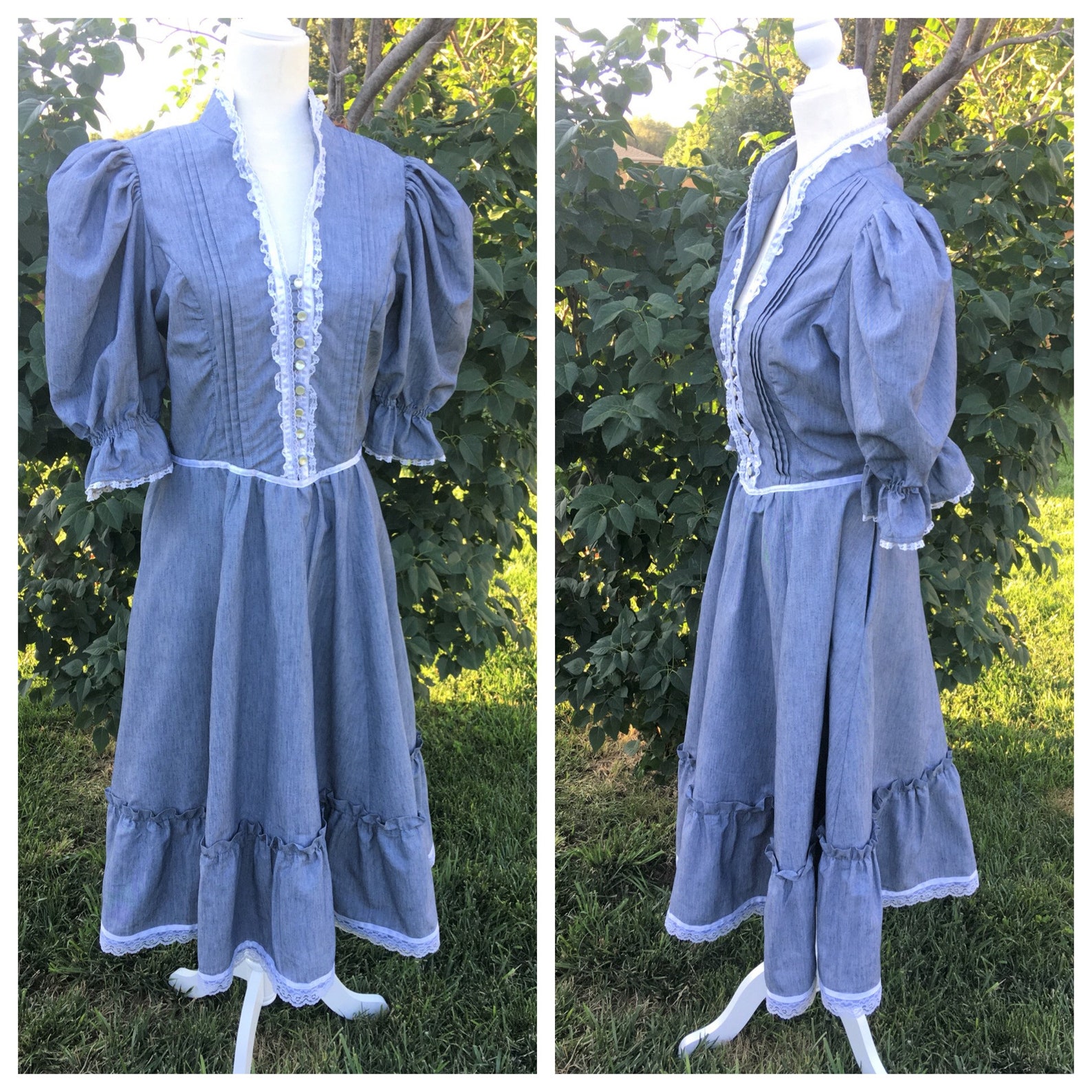 Vintage Prairie Style Dress/costume, Size M - Etsy