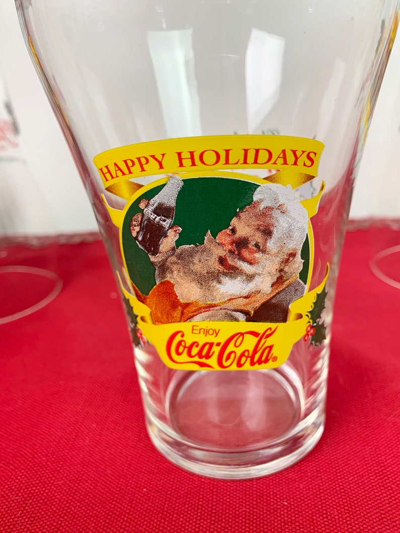 Santa Coca-cola Drinking Glasses, Set of 5, 1997 - Etsy
