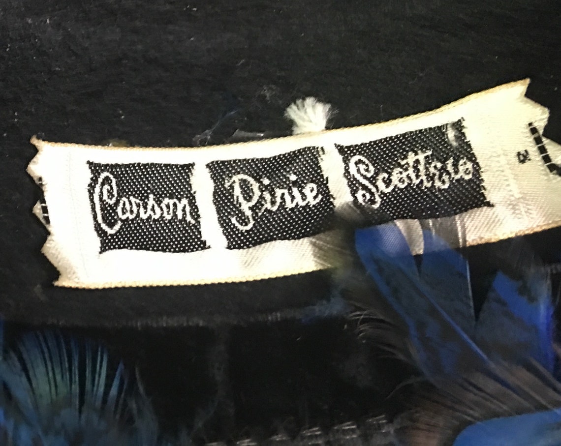 Vintage Peacock Feather Hat, Carson Pirie Scott and Co., 1950s - Etsy