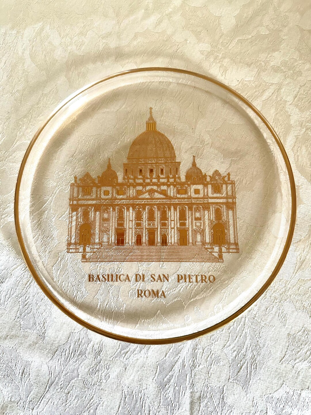 Vintage St. Peter's Basilica Collectors Plate, 1975, Orrefors of Sweden ...