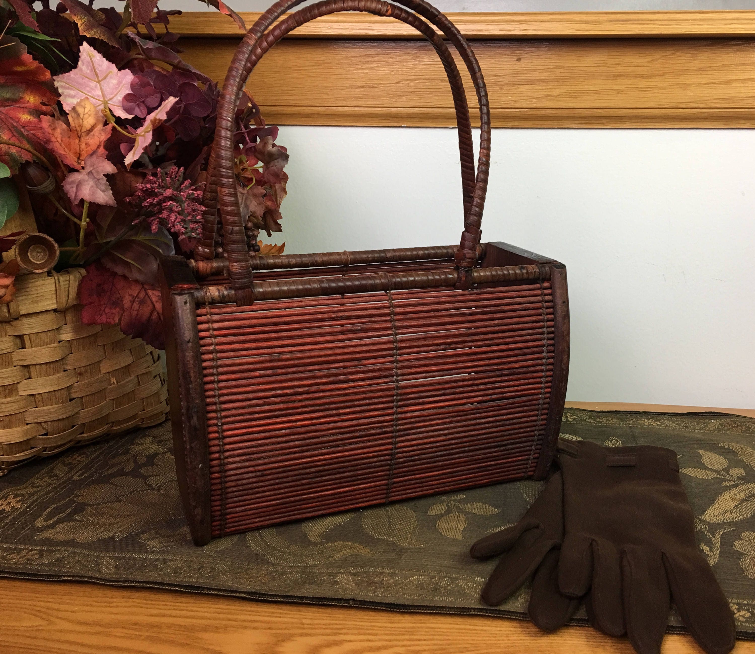 Vintage Reed Purse 1960s | Etsy