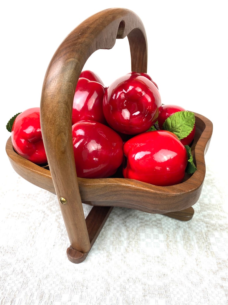 Vintage Telescoping Wooden Apple Trivet/basket 1989 - Etsy