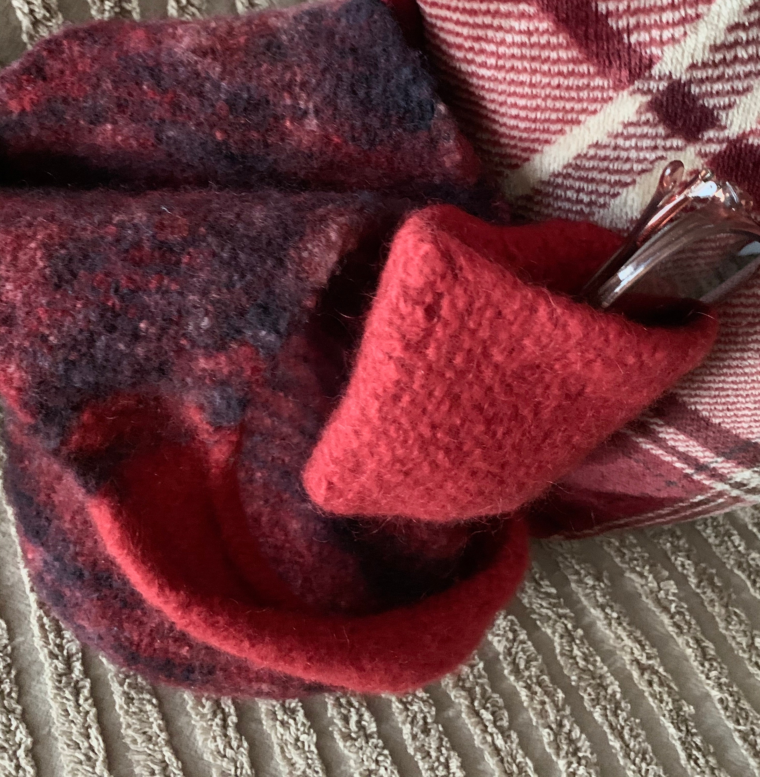 Red Felted Wool Shoulder Bag - Etsy