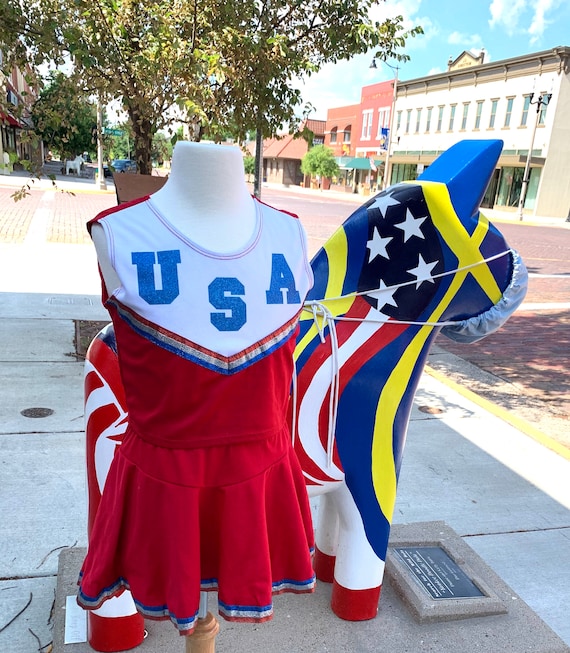 Vintage USA Cheerleader/baton Twirler Costume Girl's Size | Etsy